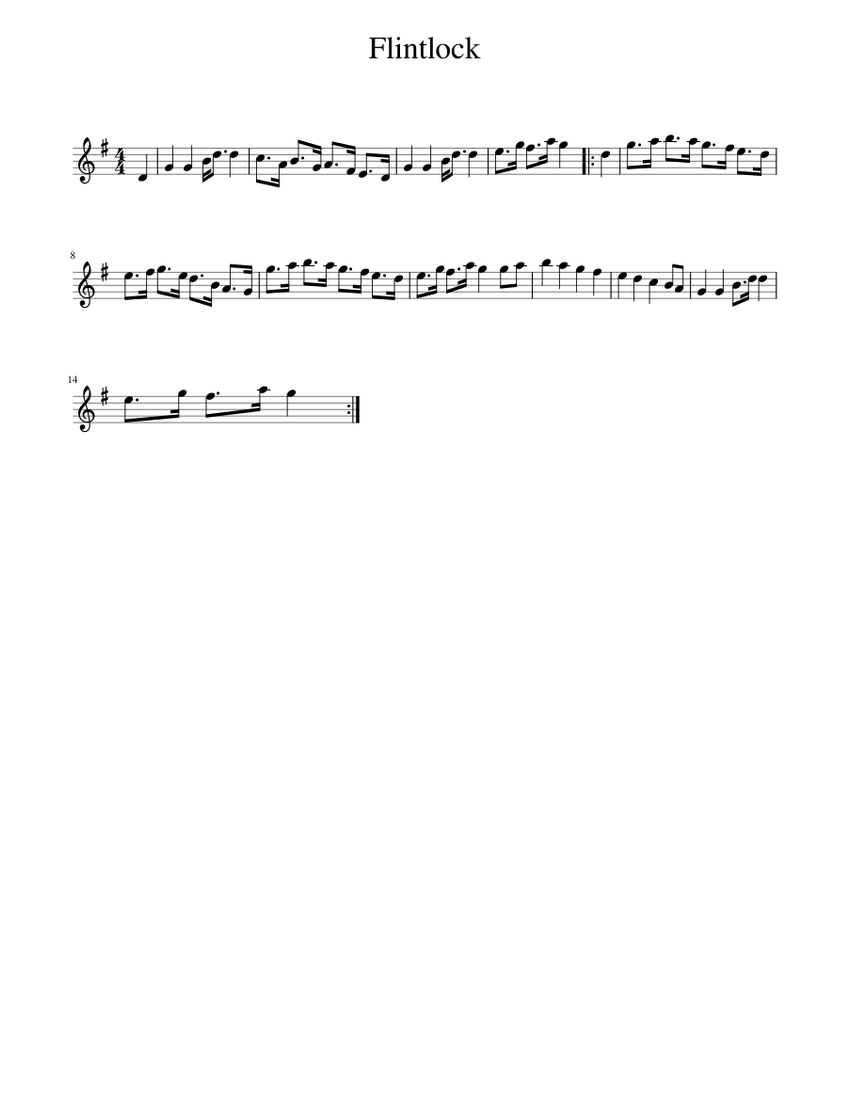 Flintlock Sheet music for Piano (Solo) Easy | Musescore.com