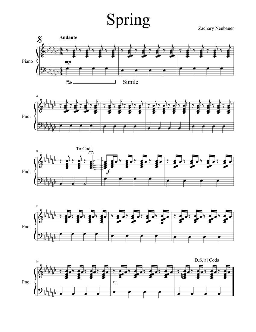 Spring Sheet music for Piano (Solo) | Musescore.com
