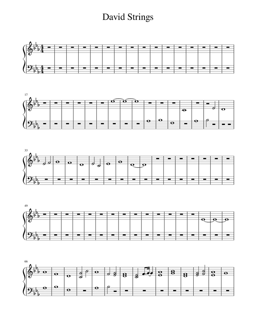 David Strings Sheet music for Piano (Solo) | Musescore.com