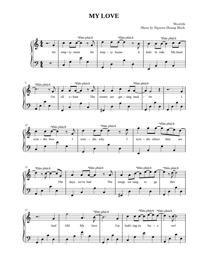 MY_LOVE Sheet music for Piano (Solo) Easy | Musescore.com