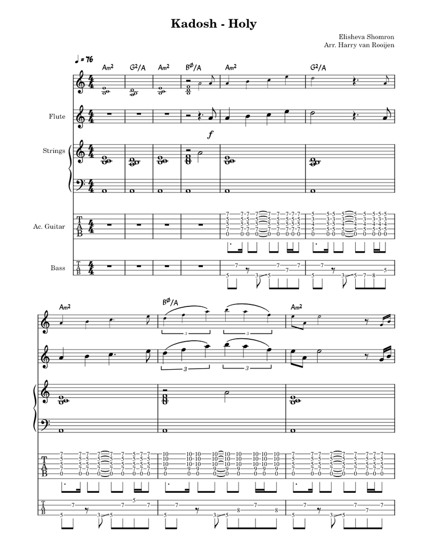 Kadosh - Holy (Elisheva Shomron) / Opwekking 496 - Heilig Sheet music ...