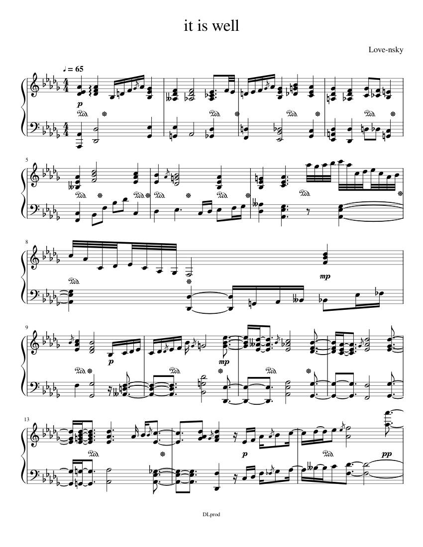 it is well Sheet music for Piano (Solo) | Musescore.com