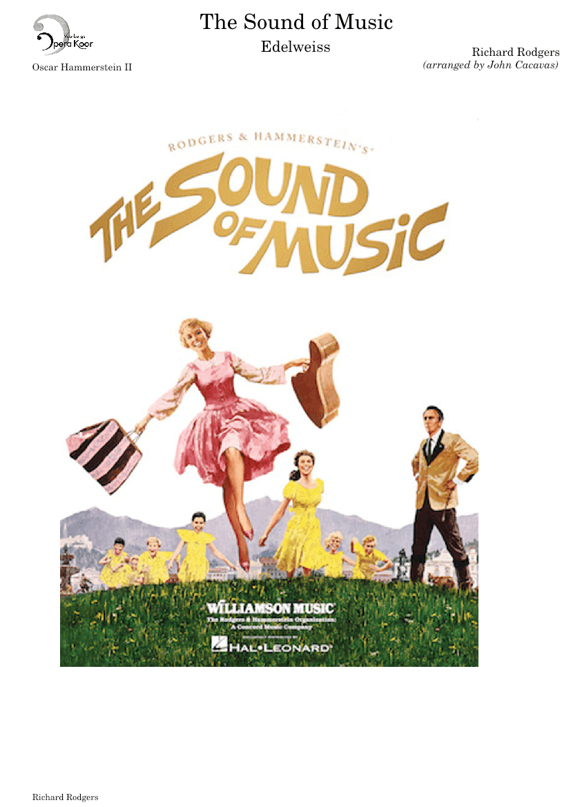 Edelweiss (from The Sound of Music) – Rodgers & Hammerstein Sheet music ...