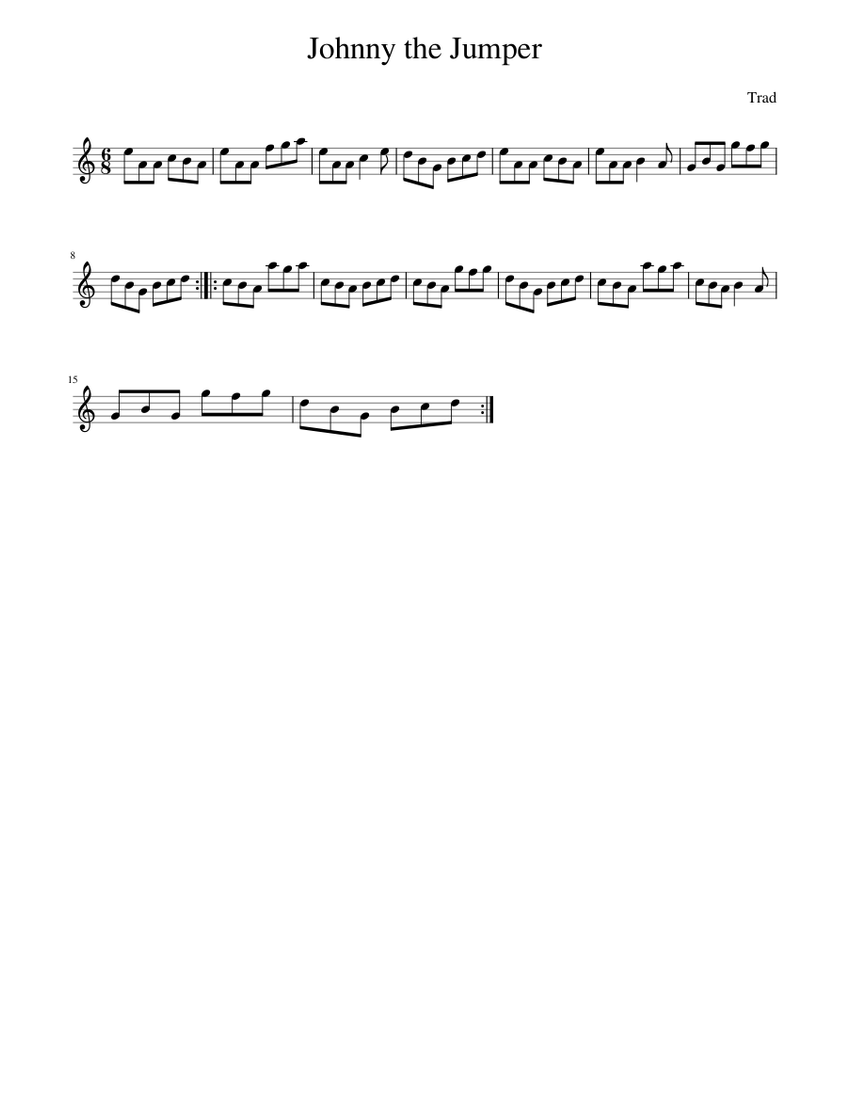 Traditional music - Johnny the Jumper Sheet music for Piano (Solo ...