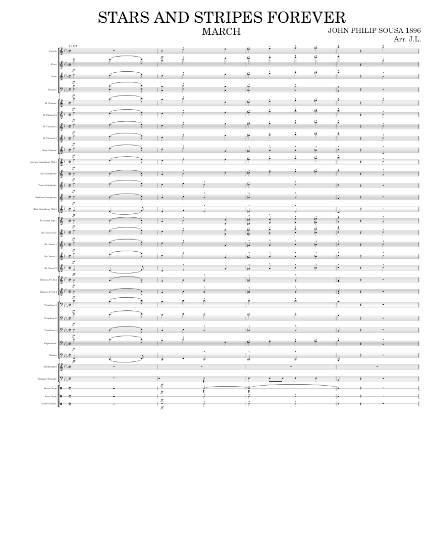 The Stars and Stripes Forever – John Philip Sousa Sheet Music for ...