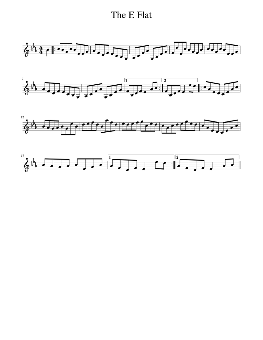 The E Flat Sheet music for Piano (Solo) Easy | Musescore.com