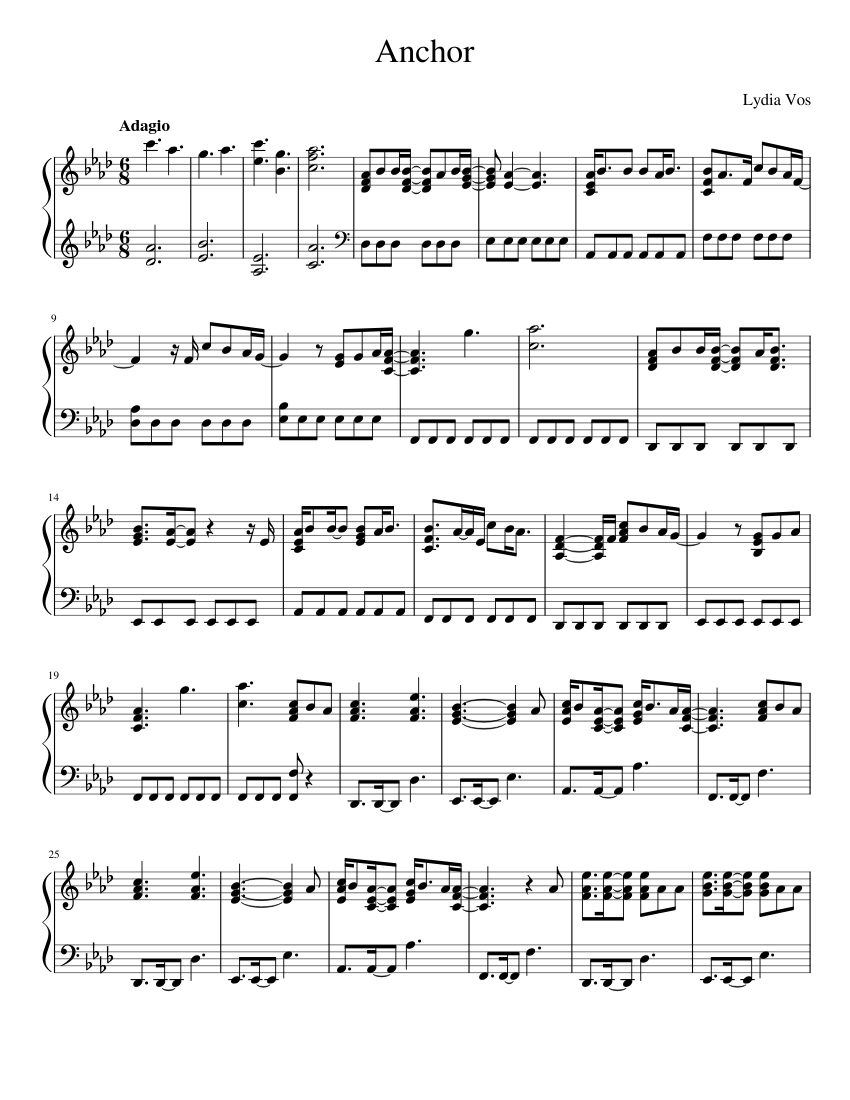 Anchor Sheet music for Piano (Solo) Easy | Musescore.com