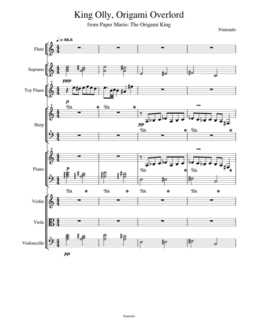 King Olly, Origami Overlord - piano tutorial