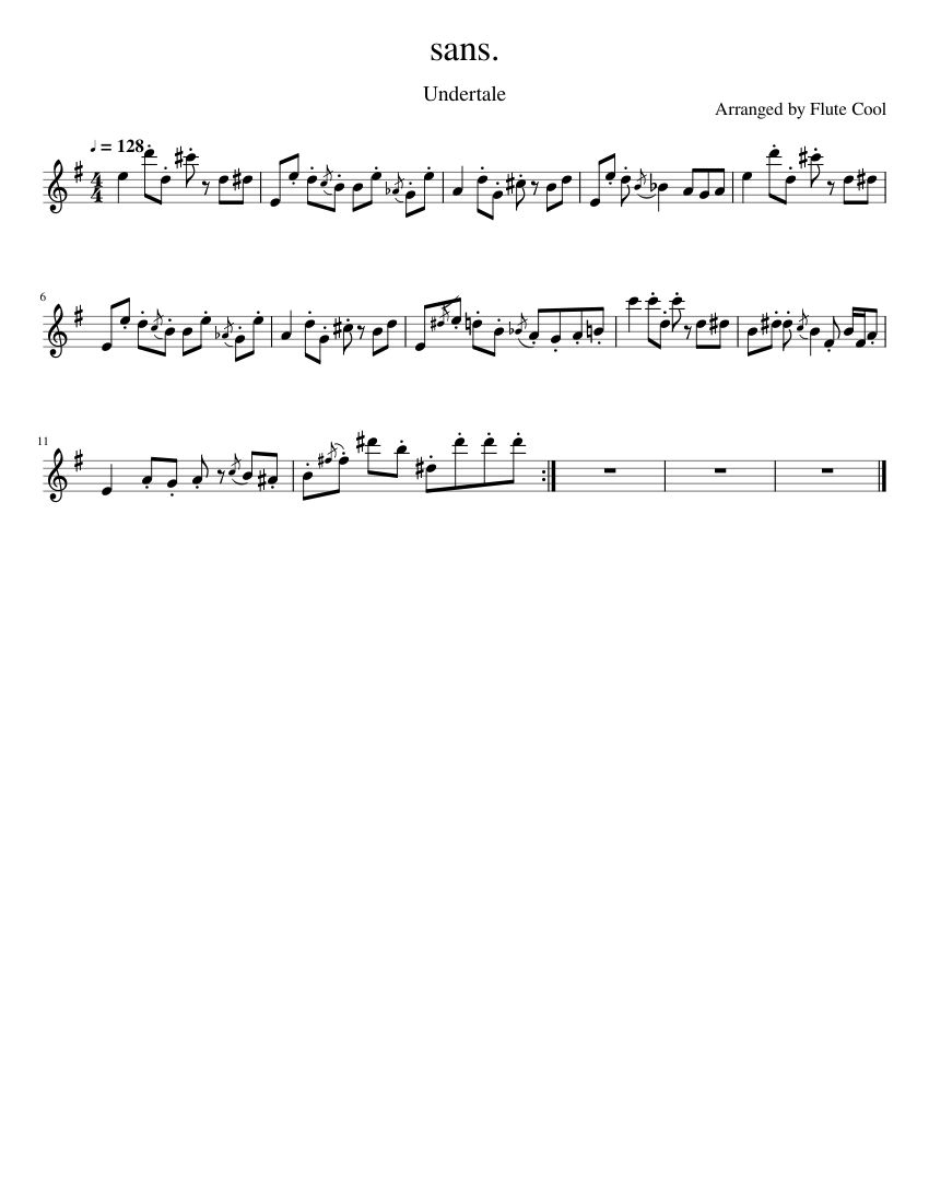 Sans Sheet music for Violin (Solo) | Musescore.com