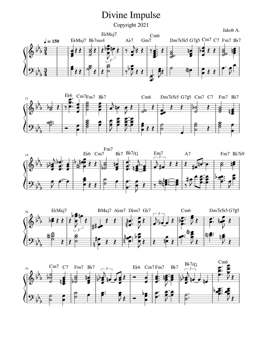Divine Impulse Sheet music for Piano (Solo) | Musescore.com