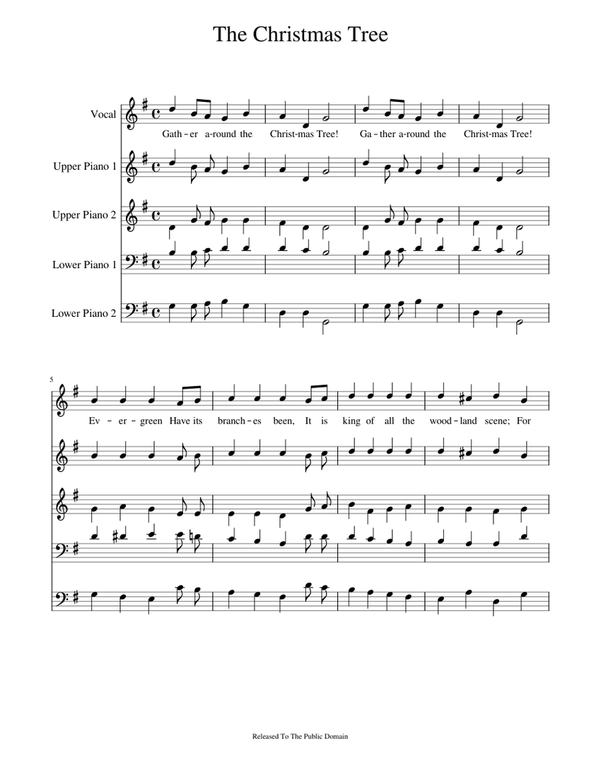 Gather Around the Christmas Tree - piano tutorial