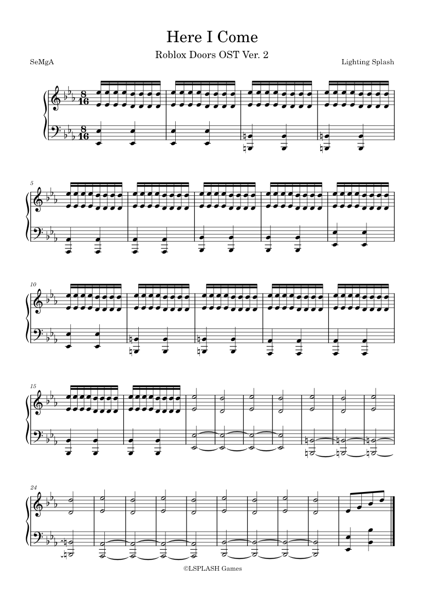 Here I come – LSPLASH Here I Come Ver. 2 Sheet music for Piano (Solo ...