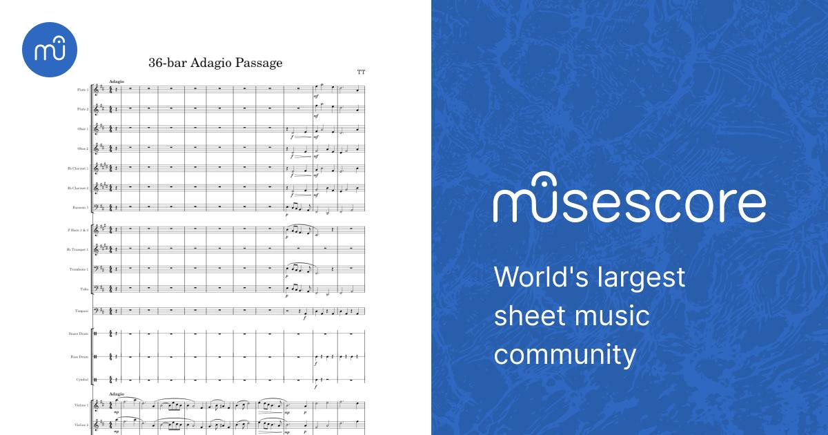 Op.5 - 36-bar Adagio Passage Sheet music for Trombone, Tuba, Flute ...