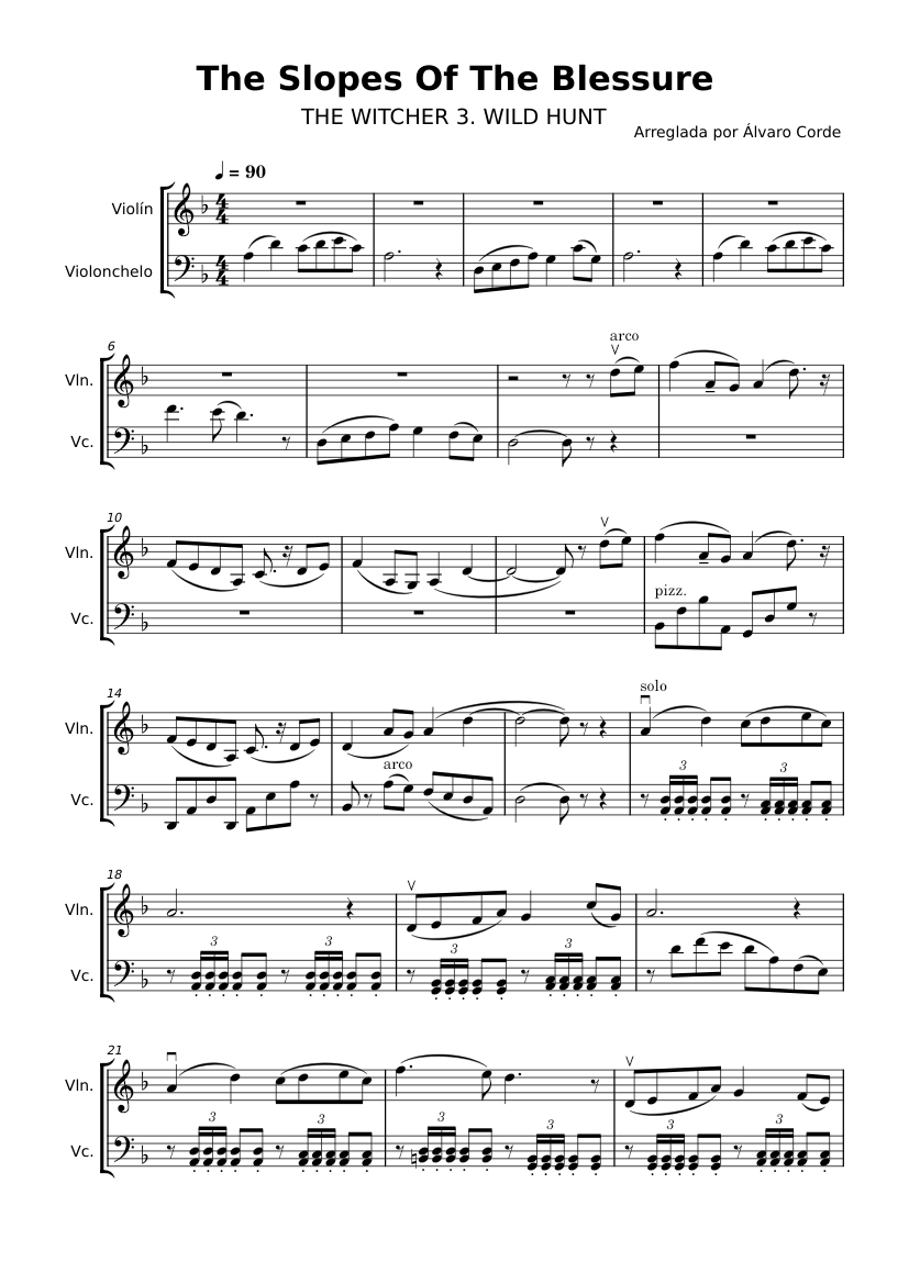 The Slopes Of The Blessure, from The Witcher 3 - Wild Hunt (Violin ...