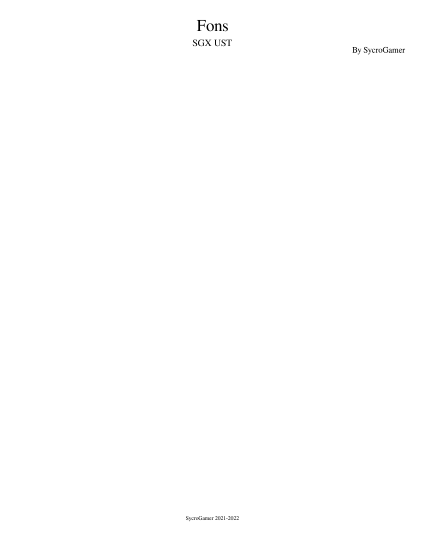 Ver (Fons Remake) - The Seasons' Ballad II (Spring) - SGX UST Sheet ...