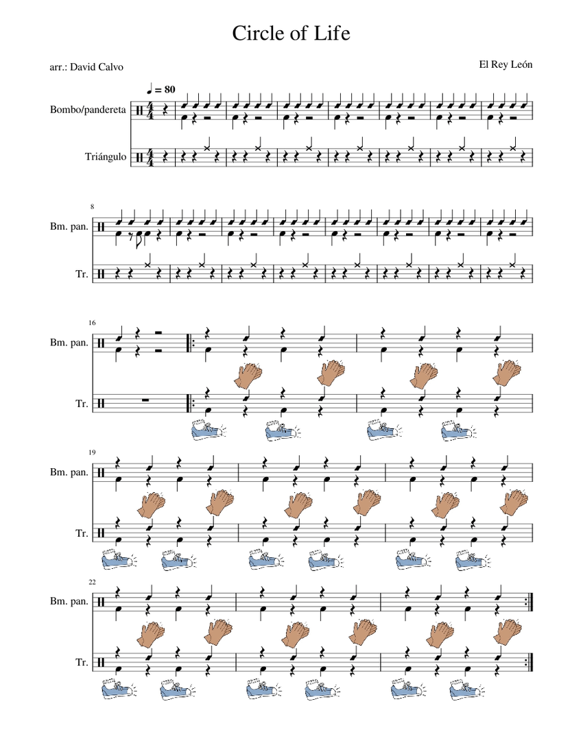 Circle of life – Elton John Circle of life – Percusión Sheet music for ...