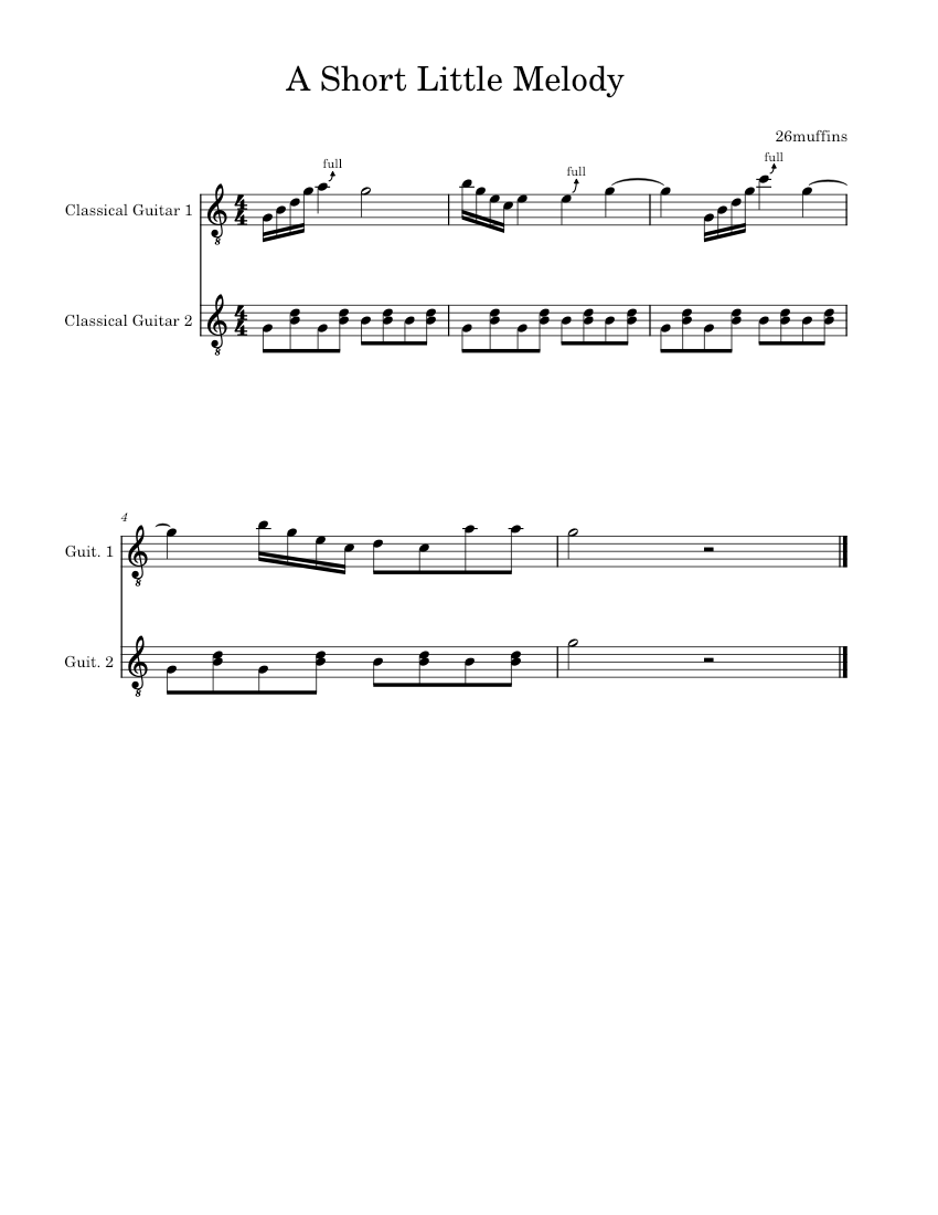 A Short Melody Sheet music for Guitar (Solo) | Musescore.com