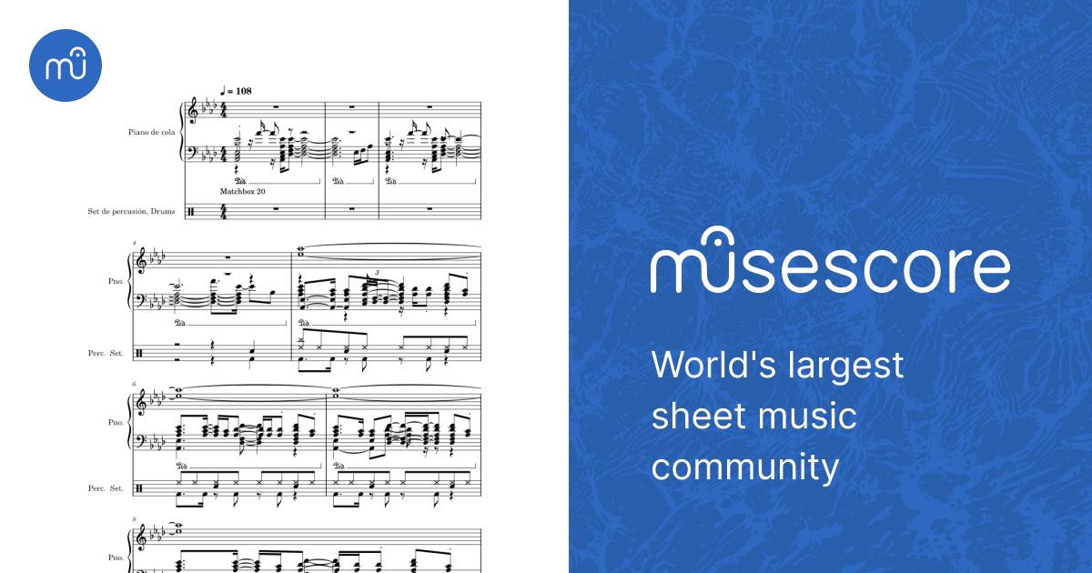 3 Am · Matchbox 20 Sheet music for Piano, Drum group (Mixed Duet ...