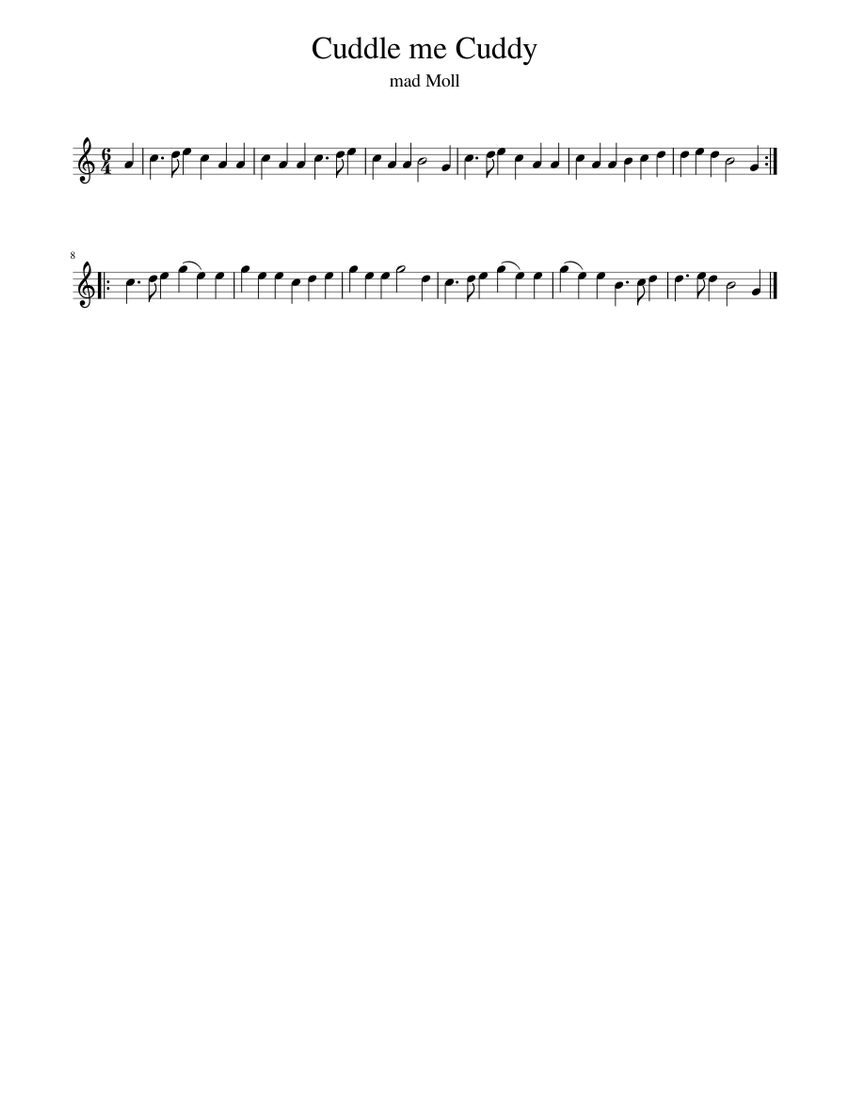 Cuddle me Cuddy Sheet music for Piano (Solo) Easy | Musescore.com