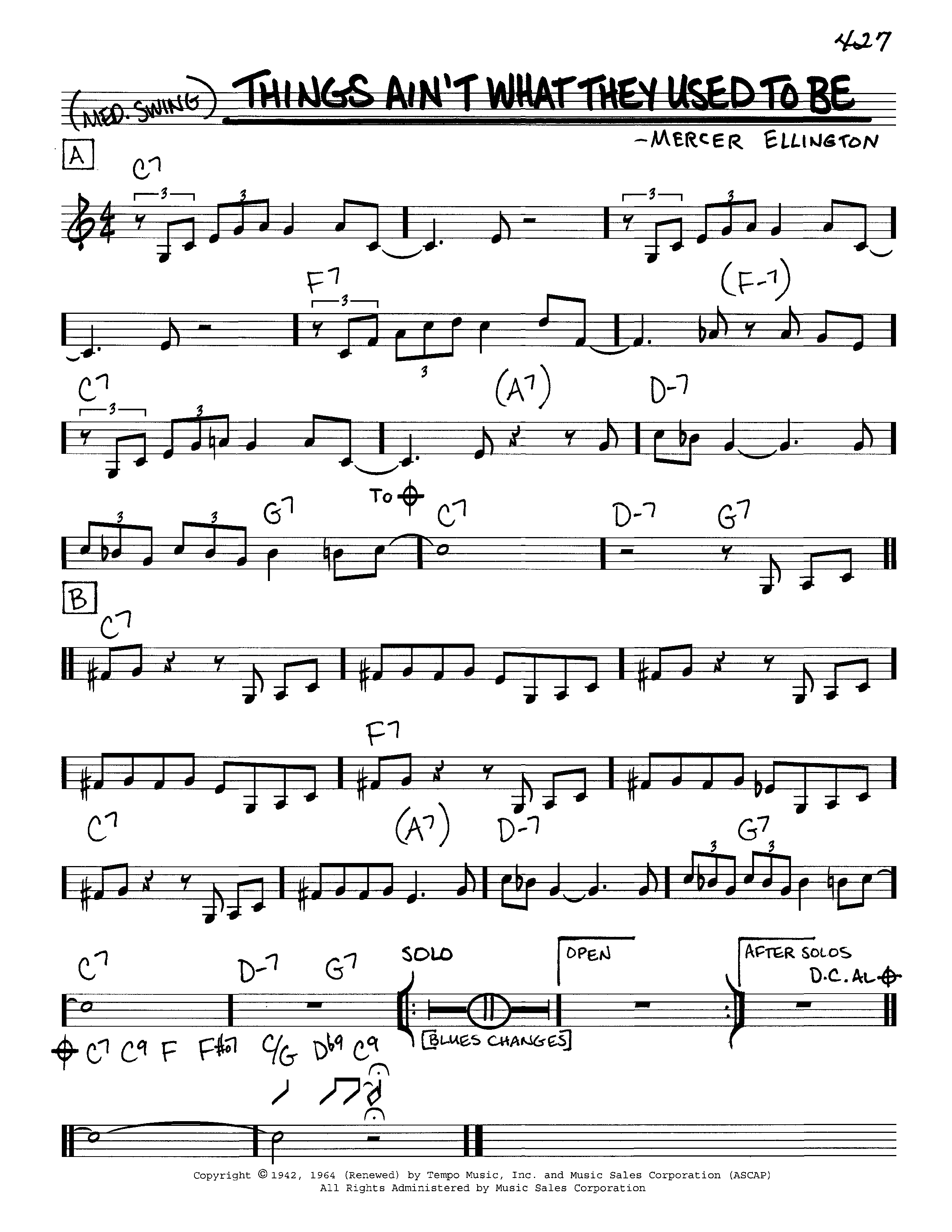 Play Official version of Things Ain't What They Used To Be Sheet Music ...