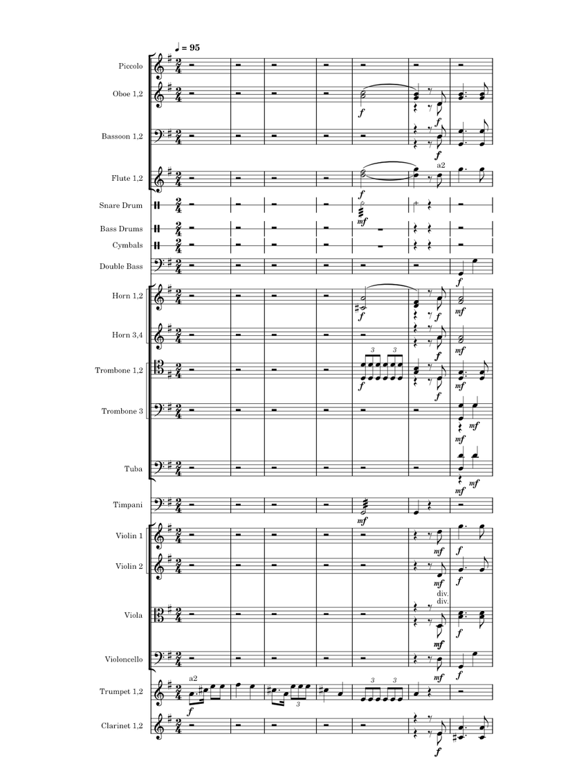 义勇军进行曲 Sheet music for Trombone, Tuba, Flute, Oboe & more instruments (Symphony Orchestra ...