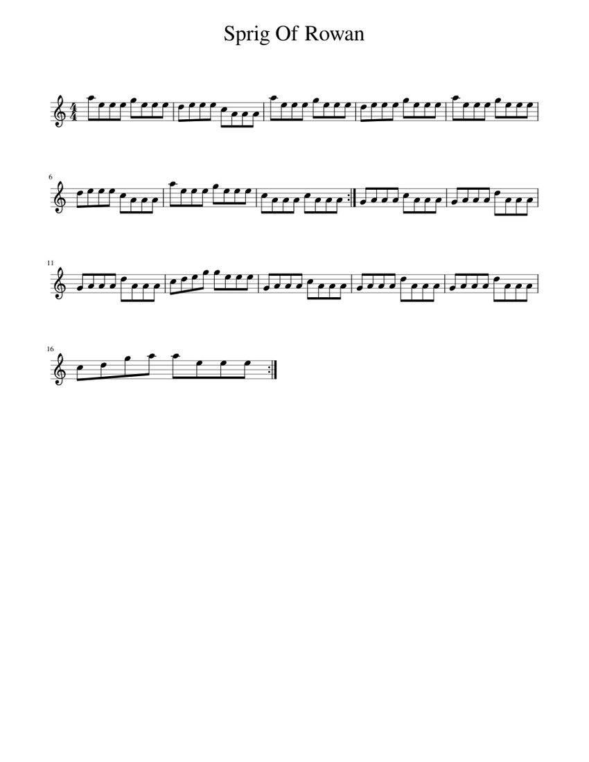 Sprig Of Rowan Sheet music for Piano (Solo) | Musescore.com