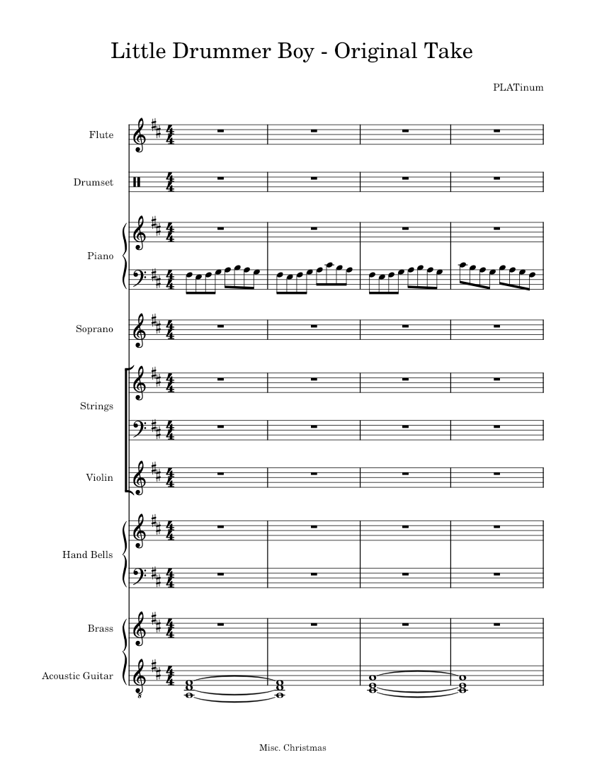 Little drummer boy – Misc Christmas (Original Take) Sheet music for ...