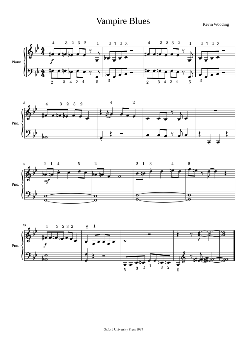 Vampire blues – Neil Young Sheet music for Piano (Solo) | Musescore.com