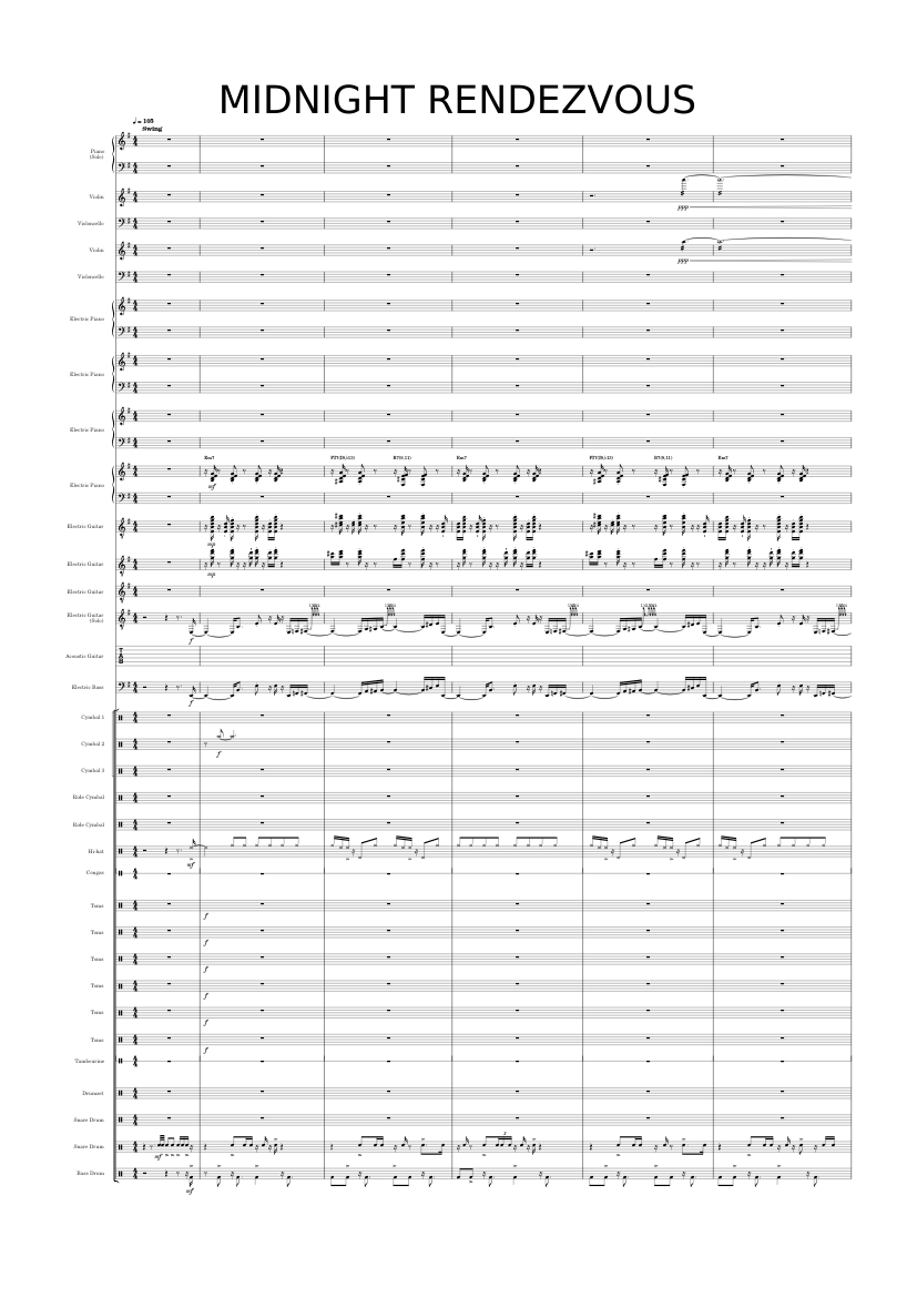 Midnight Rendezvous – Casiopea Sheet Music and Tab with Chords for ...