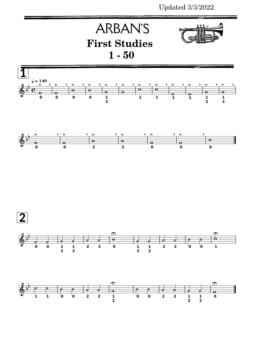 Arban's Complete Conservatory Method For Trumpet – First Studies ( 1 ...