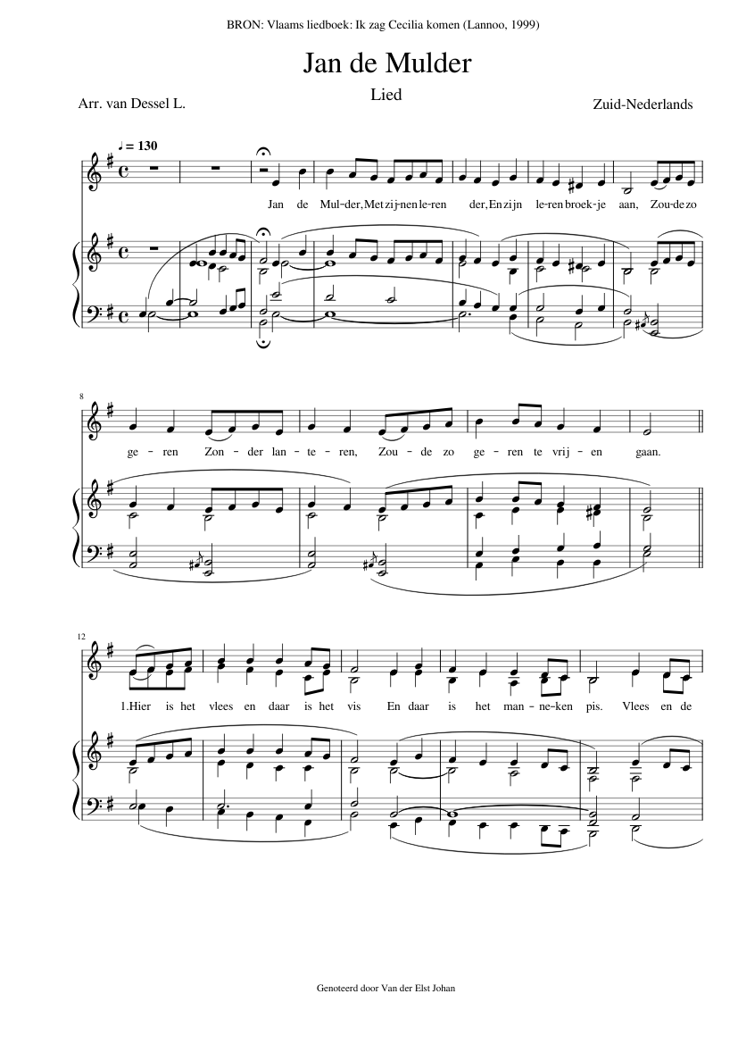 Jan de Mulder Sheet music for Accordion, Violin (Mixed Duet ...