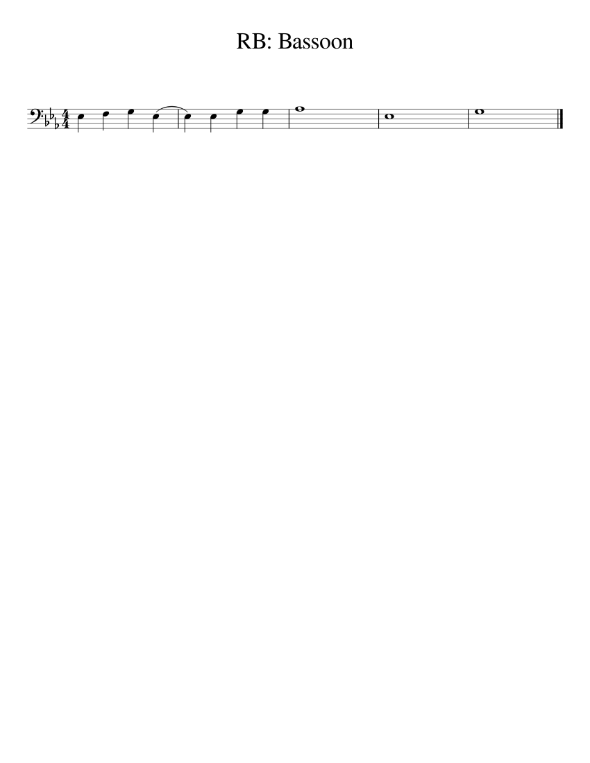 RB: Bassoon Sheet music for Piano (Solo) | Musescore.com