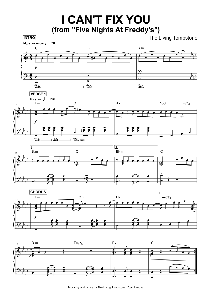 Play Official version of I Can't Fix You (from Five Nights at Freddy's ...