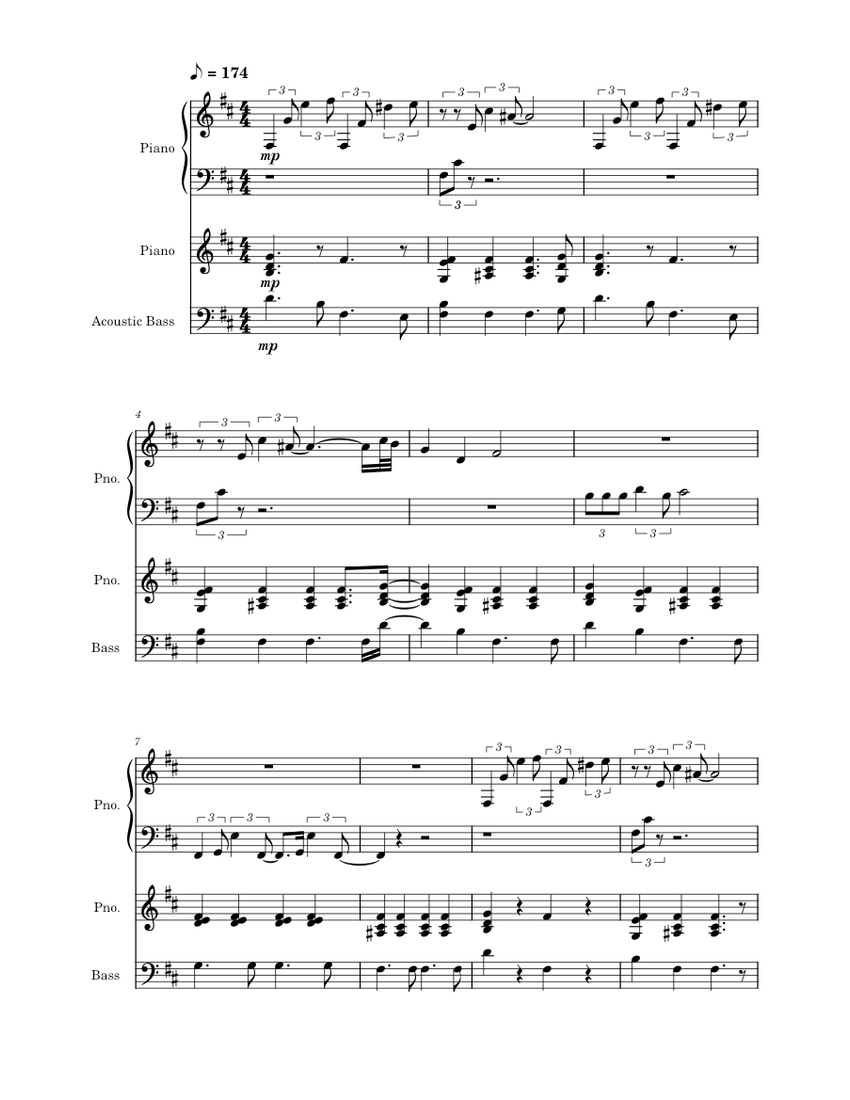 Malay Sheet music for Piano, Bass guitar (Solo) | Musescore.com