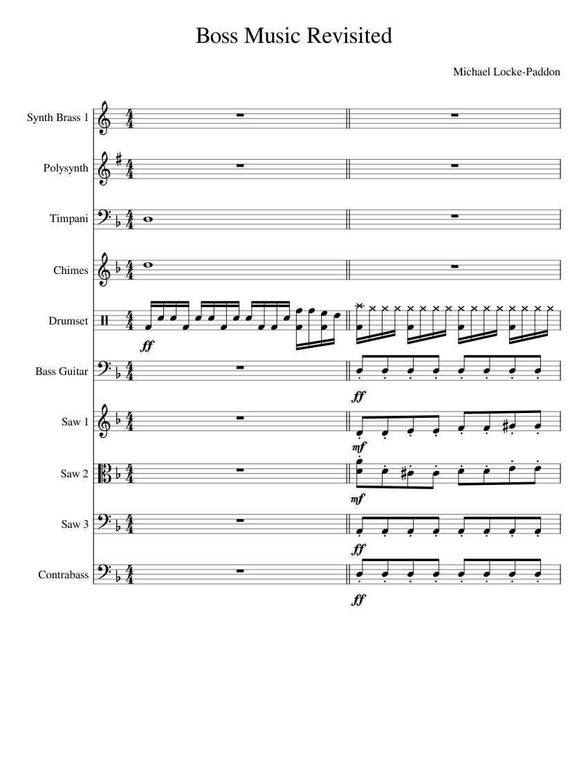 Boss Music Sheet music for Trumpet in b-flat, French horn, Contrabass ...