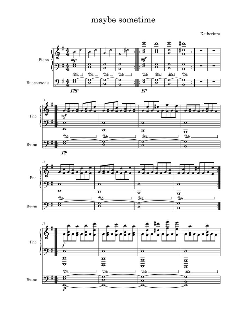 maybe sometime Sheet music for Piano, Strings group (Solo) | Musescore.com