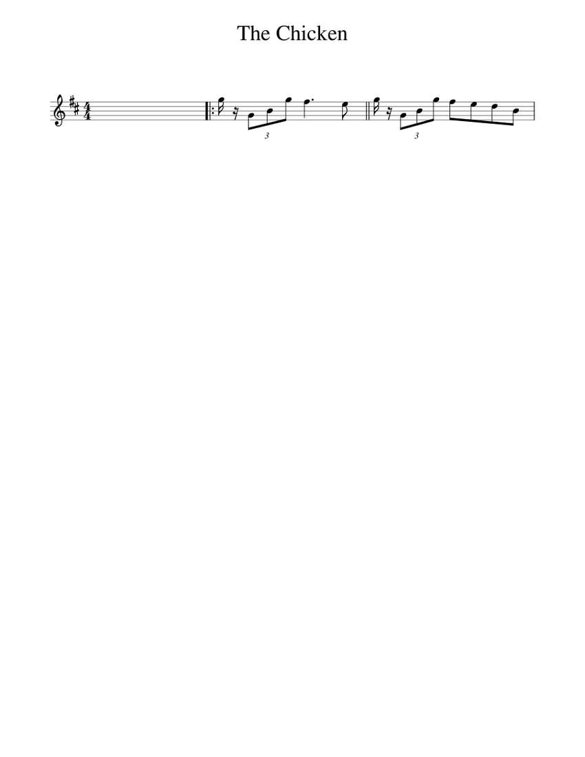 The Chicken Sheet music for Piano (Solo) | Musescore.com