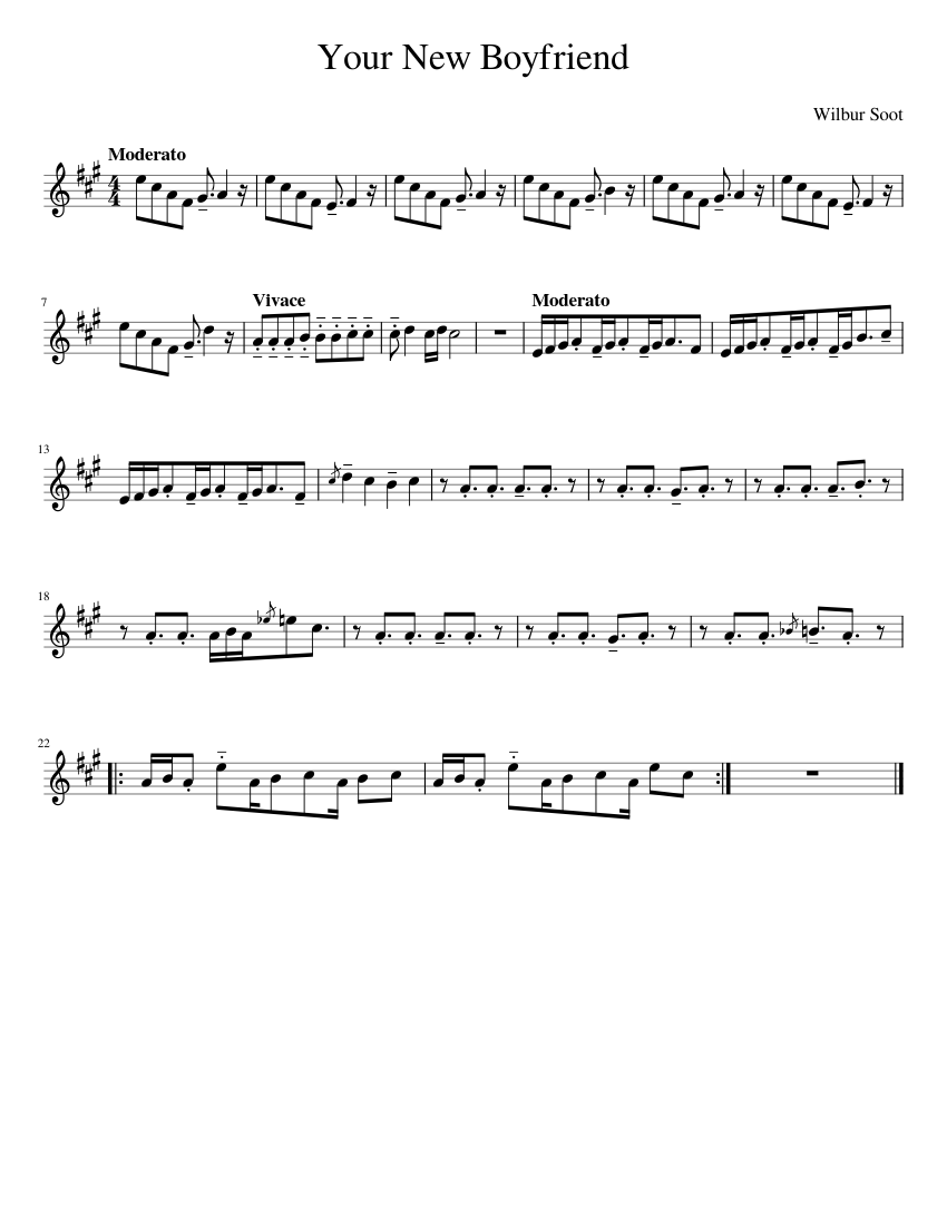 Your New Boyfriend Sheet music for Trumpet in b-flat (Solo) | Musescore.com
