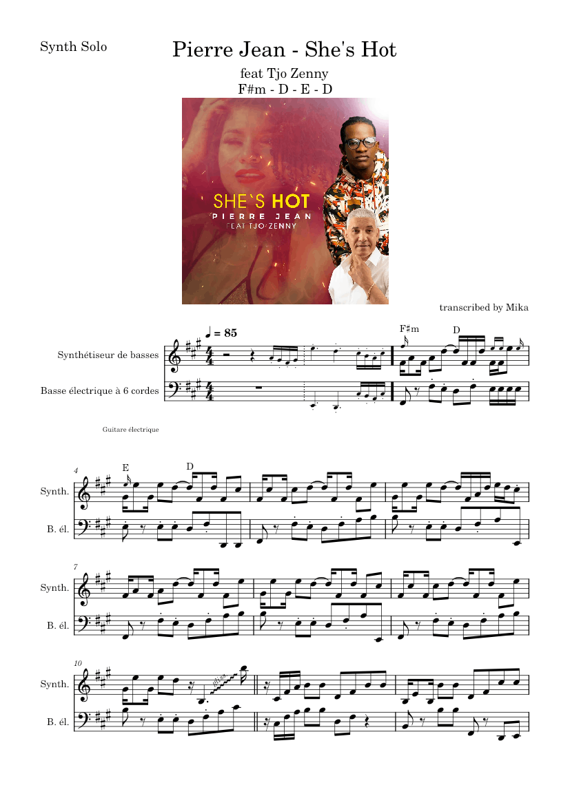 She's Hot – Pierre Jean feat Tjo Zenny (Piano Solo - Bass) (Kompa ...
