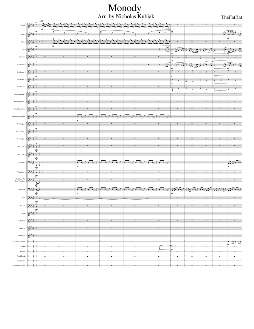Monody for Concert Band Sheet music for Trombone, Euphonium, Tuba ...