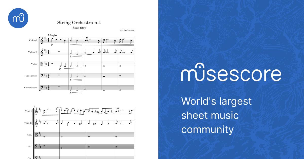 String Orchestra n.4 Sheet music for Strings group (String Ensemble ...