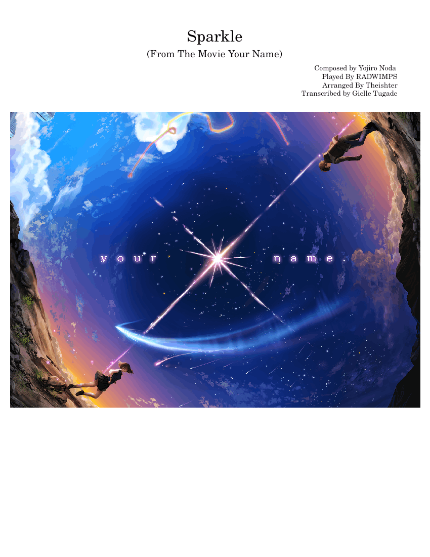 Your name – RADWIMPS Sparkle - Your Name Sheet Music for Piano (Solo ...