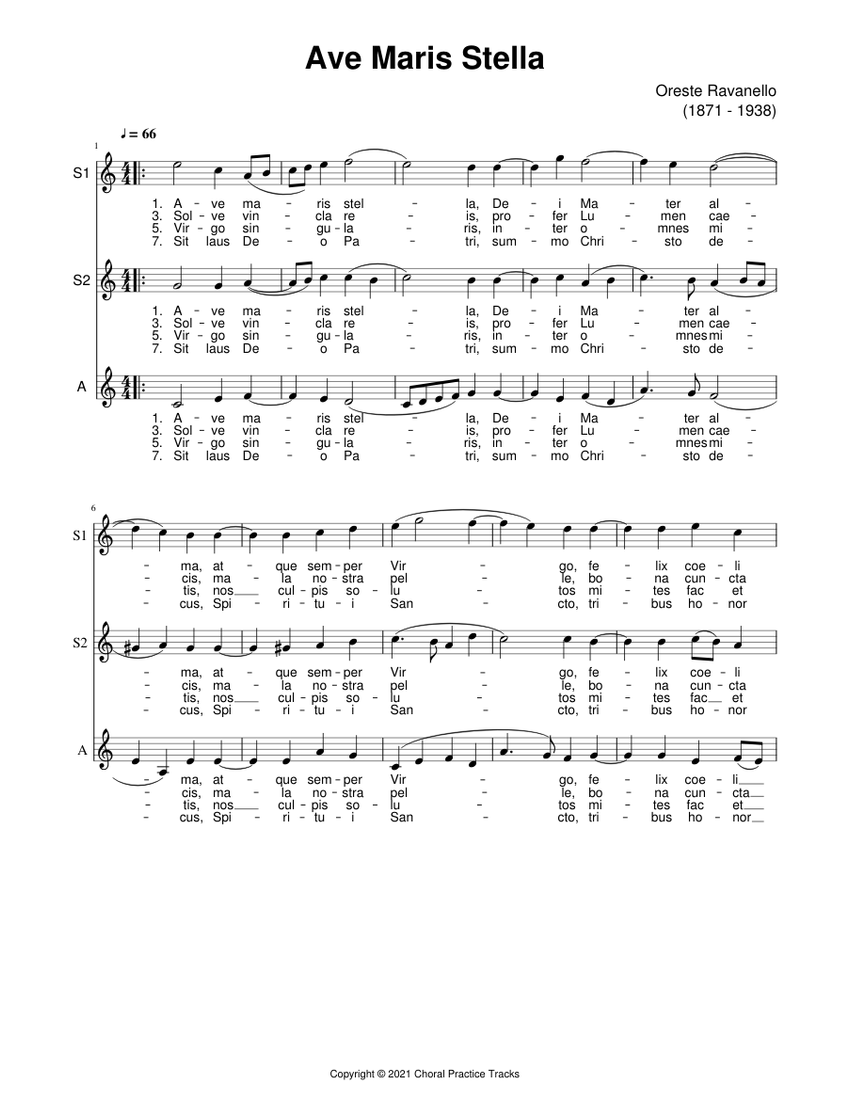 Ave Maris Stella - piano tutorial