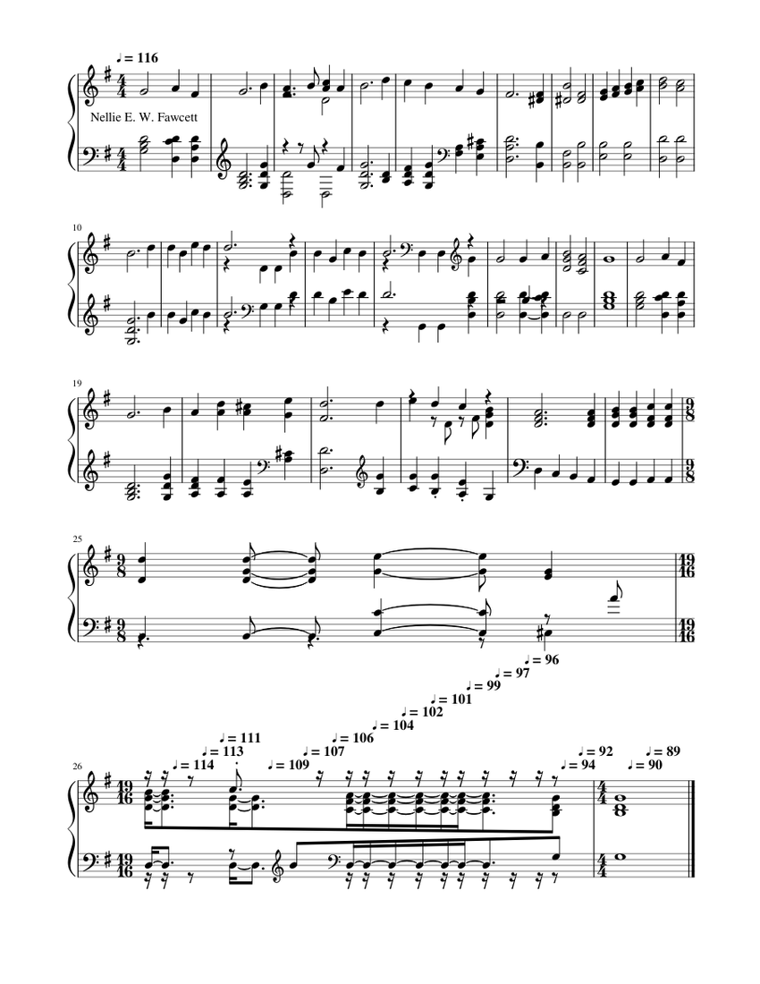 "For Jesus' sake;" thus angels sing - Nellie E. W. Fawcett Sheet music ...