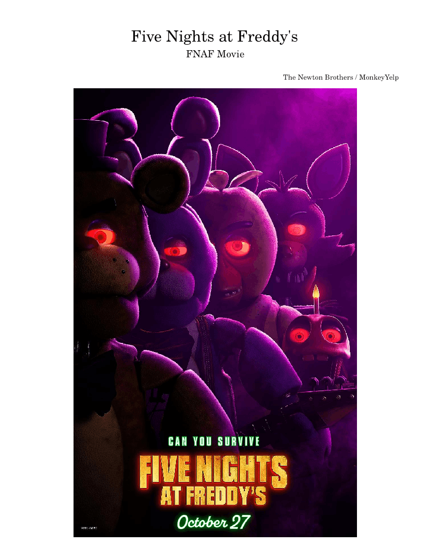 Five Nights at Freddy's – The Newton Brothers - Movie Theme (EXTREMELY ...