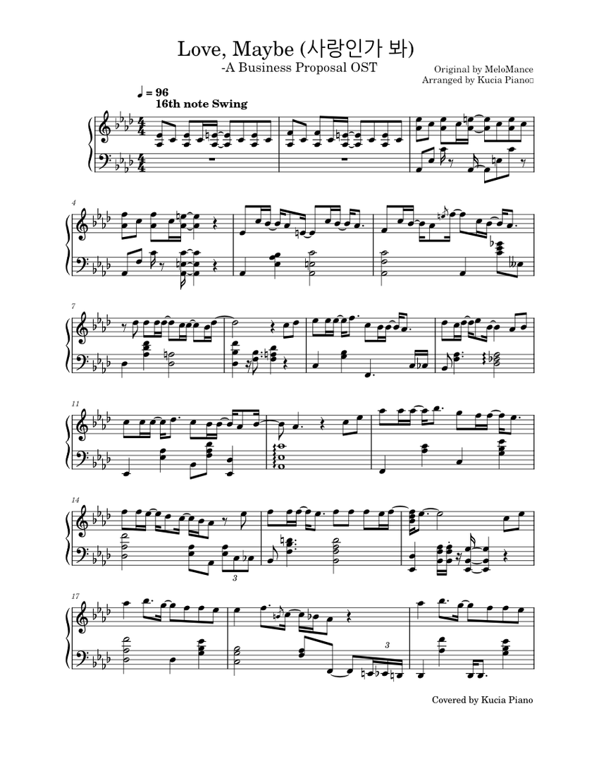 MeloMance (멜로망스) |Love, Maybe (사랑인가 봐) | A Business Proposal OST | 社內相親 ...