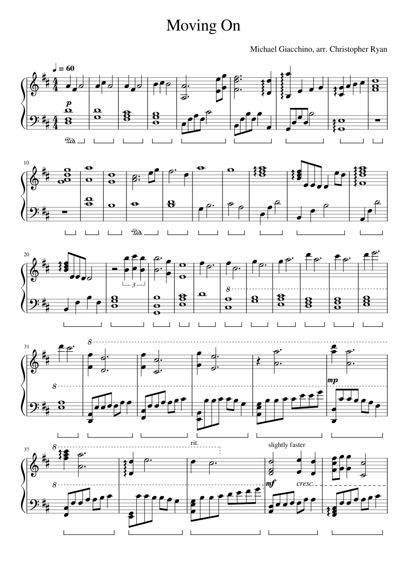 Moving On - piano tutorial