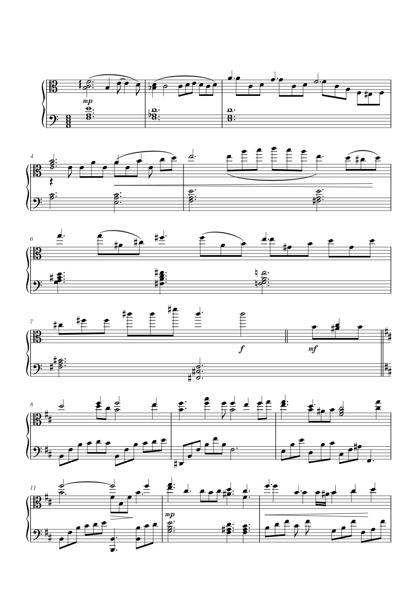 Gone Angels – Mili (Library of Ruina Theme) Sheet Music for Piano (Solo ...