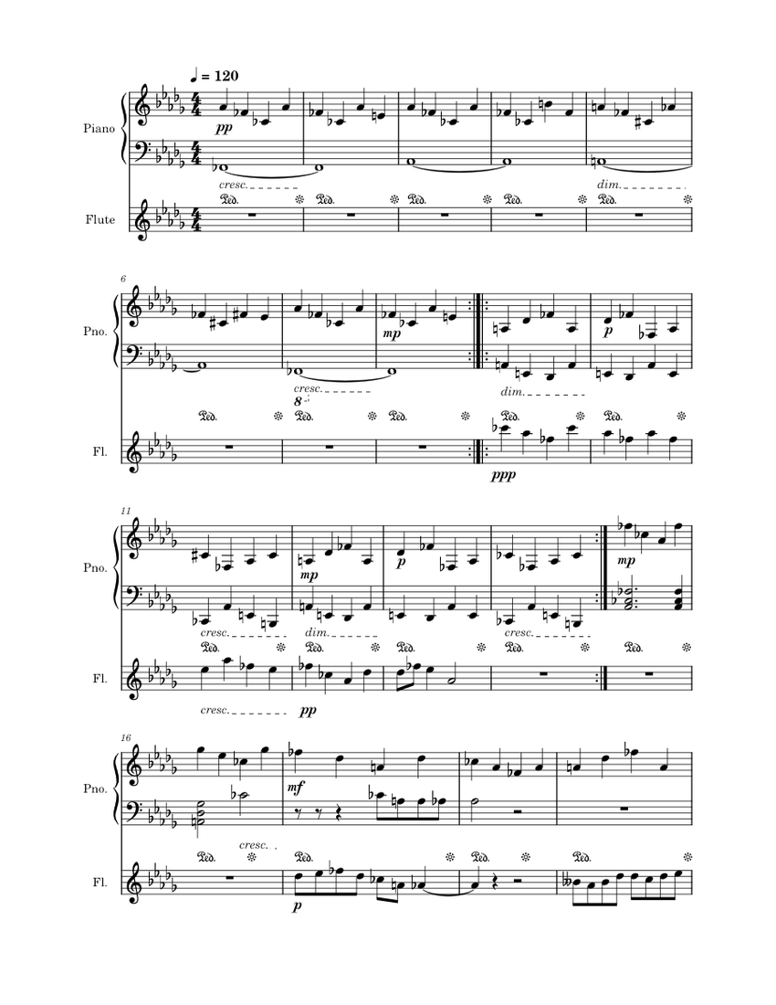 Idk Sheet music for Piano, Flute (Solo) | Musescore.com
