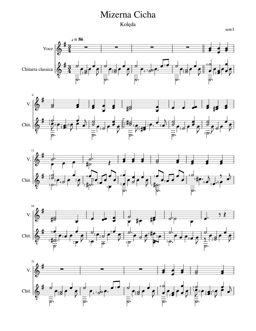 Mizerna Cicha - piano tutorial